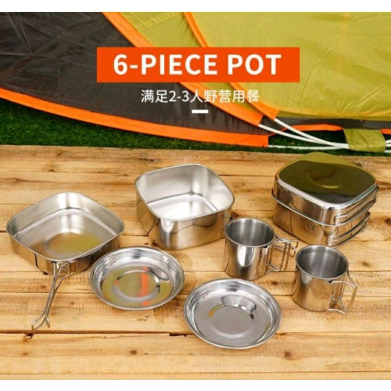 Jual Nesting Camping - Sola Cooking Set Camelwill Isi 6 - Alat Masak ...