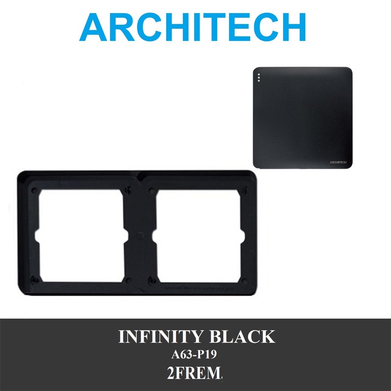 Jual Architech Infinity A63-P19 Black FRAME / BINGKAI Stop Kontak / SAKLAR | Shopee Indonesia