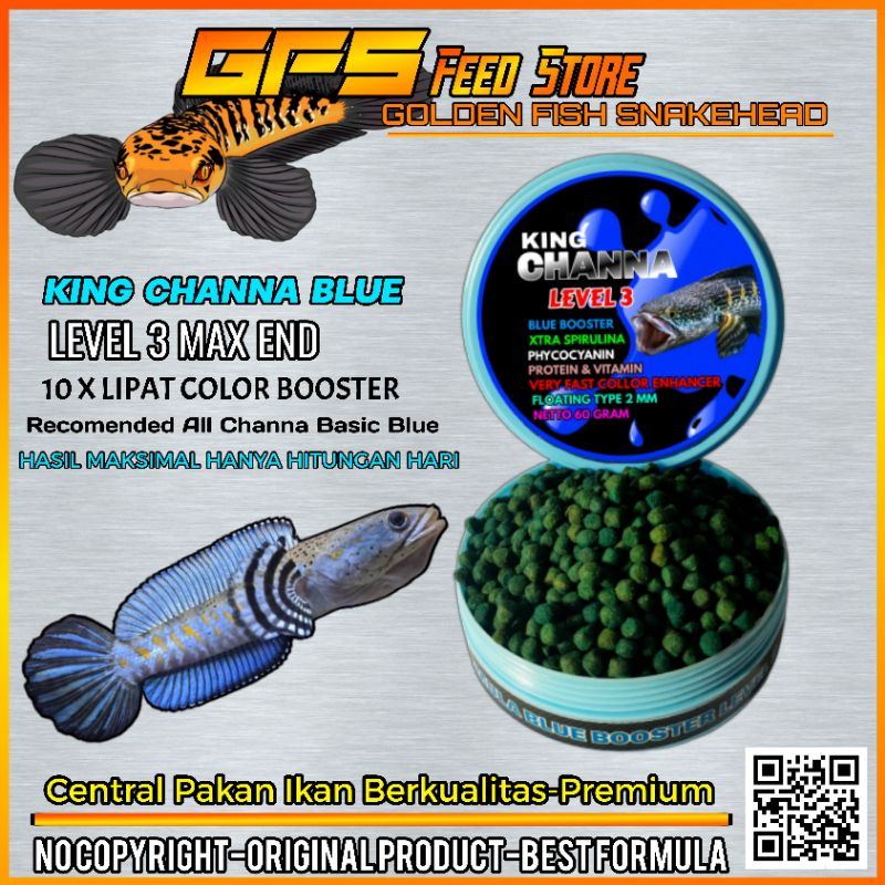 Jual KING CHANNA LEVEL 3 BLUE Pelet Channa Blue Pigment 70 Gram ...