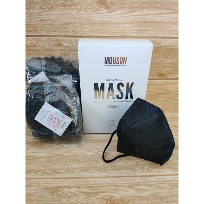 Jual Masker Kn95 Kn 95 Kf95 Mouson Warna Hitam Abu Abu Isi 50 Pcs ...