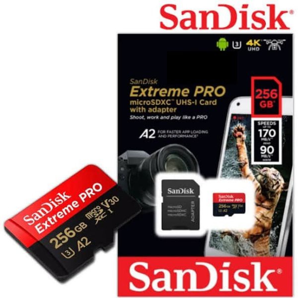 Jual Sandisk Extreme pro micro sdxc 256Gb uhs-I with adapter | Shopee ...
