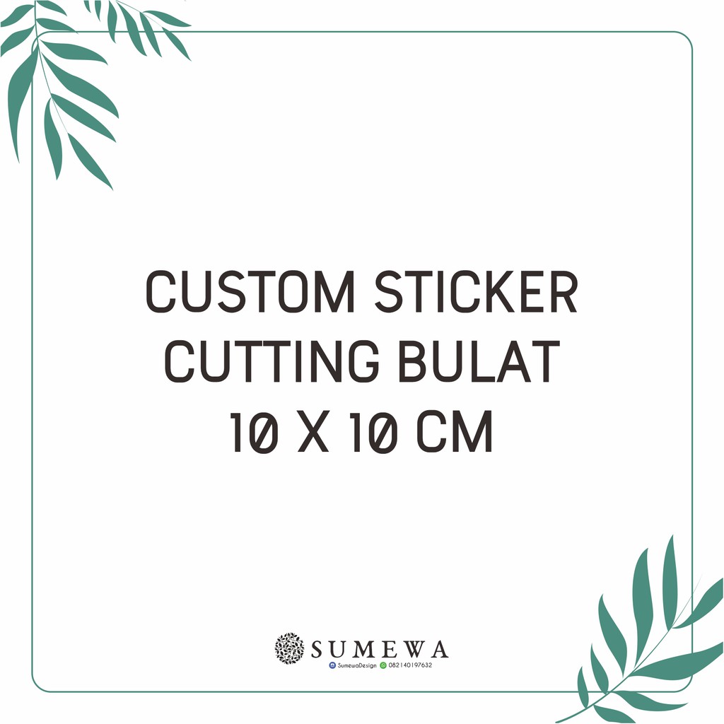 Jual Custom Sticker Cutting Bulat ukuran diameter 10 cm | Shopee Indonesia