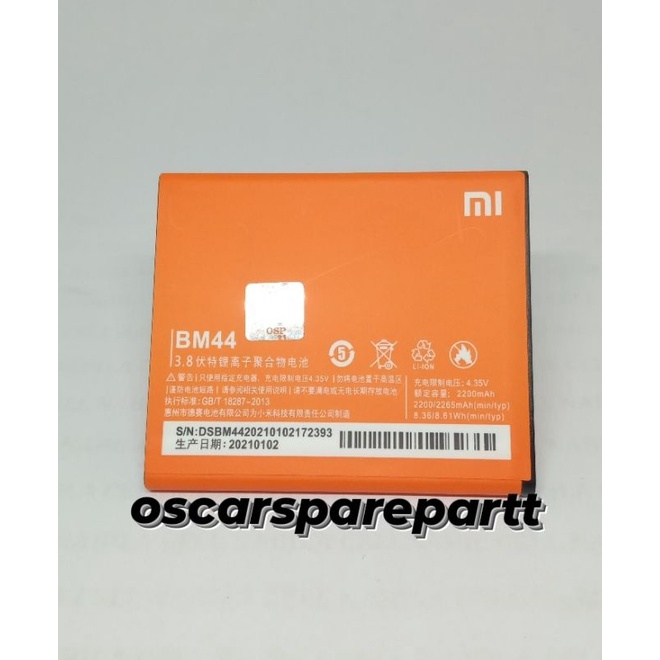 Jual BATRE BATERAI BATTERY XIAOMI REDMI 2 BM44 ORIGINAL | Shopee Indonesia