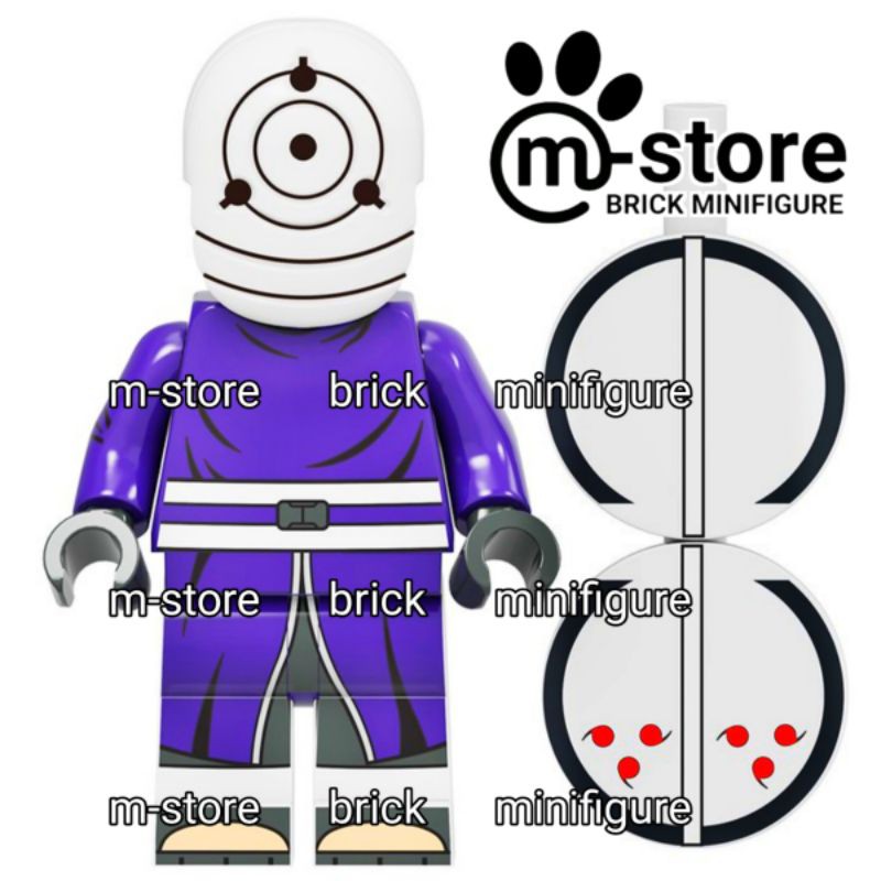 Jual brick naruto obito uchiha white mask mini toy figure | Shopee ...