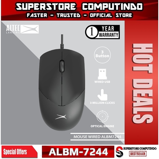Jual Mouse Altec Lansing ALBM-7244 Wired | Altec ALBM7244 | Shopee ...