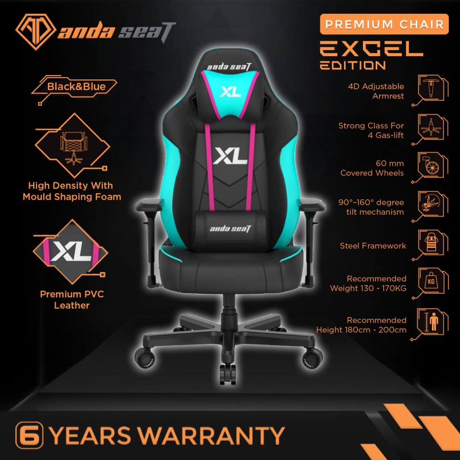 Jual ANDASEAT EXCEL Edition Premium Esport - Gaming Chair | Shopee ...