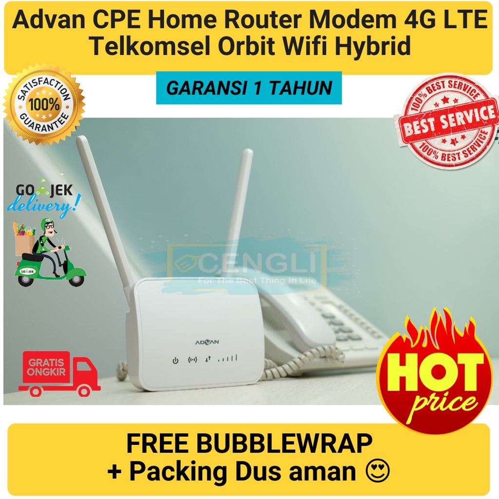 Jual Advan CPE Home Router Modem 4G LTE Telkomsel Orbit Wifi Hybrid | Shopee Indonesia