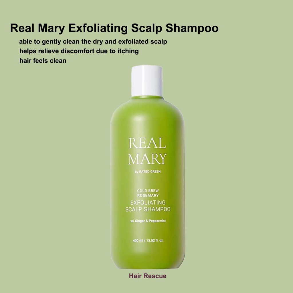Jual RATED GREEN Real Mary Exfoliating Scalp Shampoo 400ml | Nutrisi ...