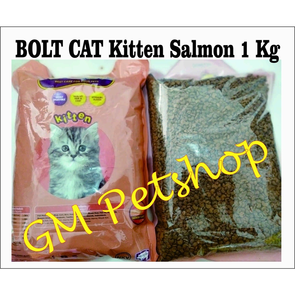 Jual BOLT KITTEN 1 KG / BOLT CAT KITTEN SALMON 1KG / Makanan Kucing ...