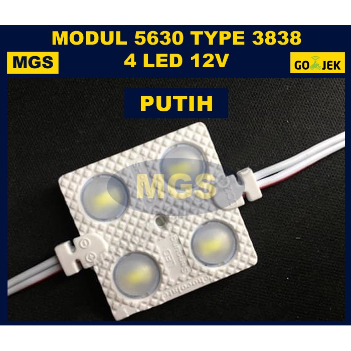 Jual 100Pcs MODUL 4 LED 3838 12V PUTIH | Shopee Indonesia