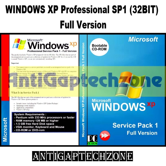 Jual (READY) WINDOWS XP Professional SP1 (32BIT) Full Version | Shopee Indonesia