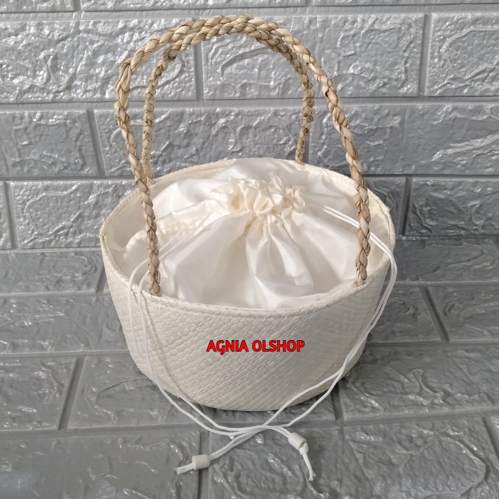 Jual Tas Parcel Anyaman Pandan Ukuran Diameter 20cm x Tinngi 10cm ...