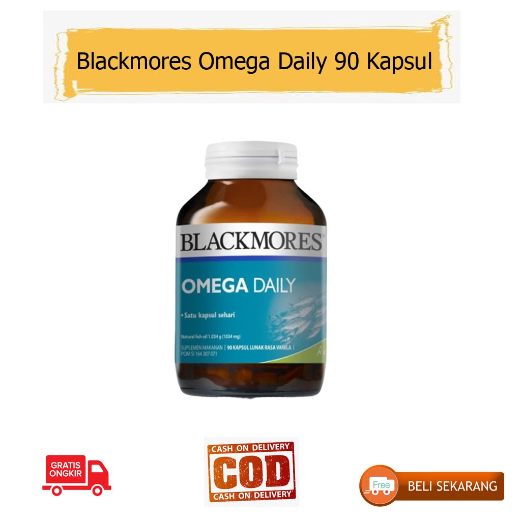 Jual Blackmores Omega Daily Bpom Kalbe - 90 Kapsul Vitamin Original ...
