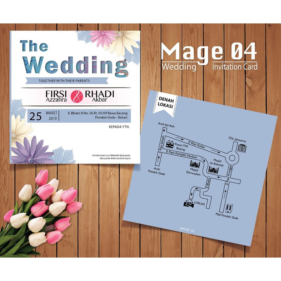 Jual Cetak Undangan + Plastik dan Label - Mage 04 | Shopee Indonesia