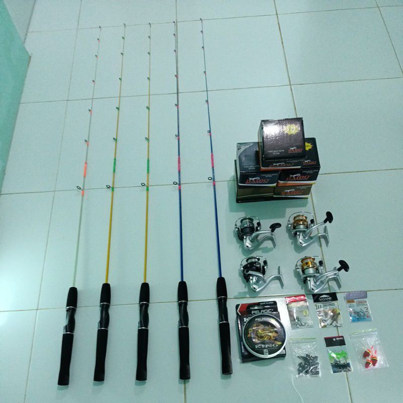 Jual Joran pancing costum satu set full set siap pakai nila udang ...