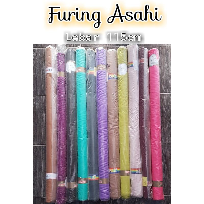 Jual Bahan Kain Furing Asahi Polos DMTI lebar 115cm / kain furing ...