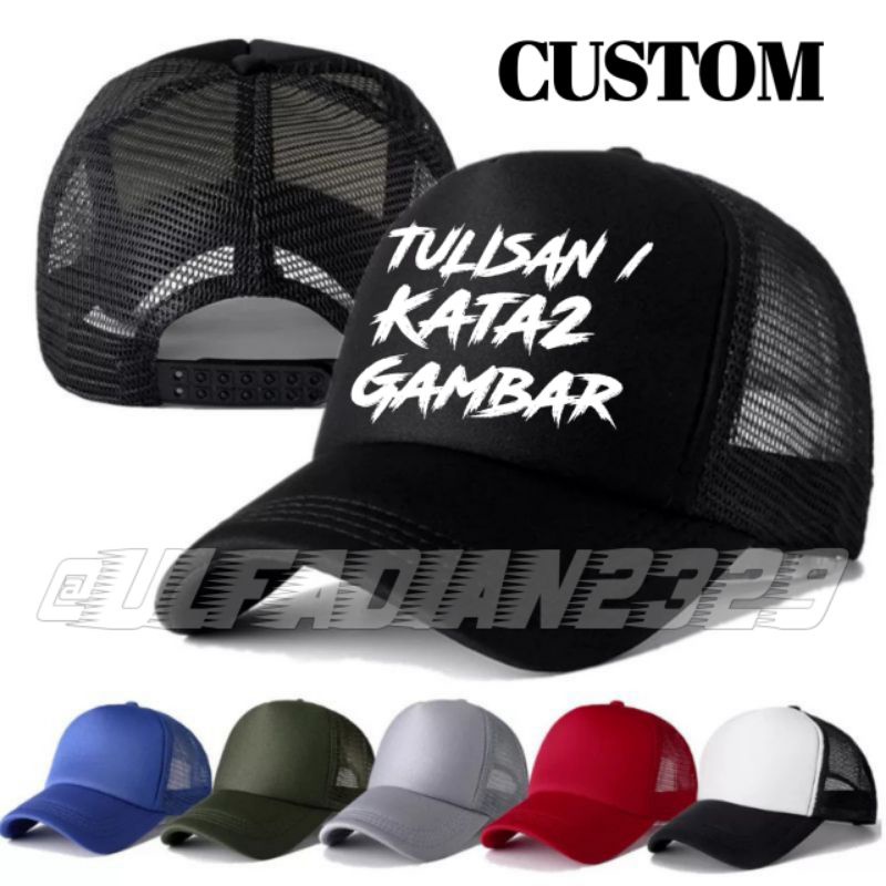 Jual Topi Custom - Topi Kata-Kata,Tulisan,Design - Topi Polos | Shopee ...