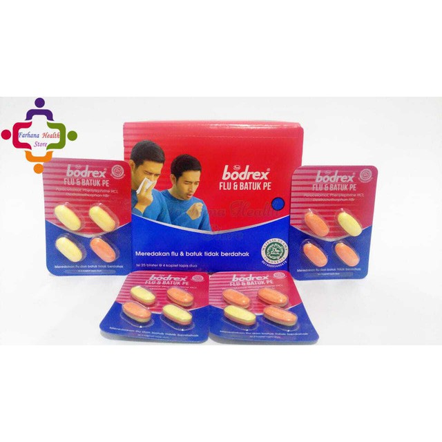 Jual Original Bodrex Flu & Batuk PE Strip 4 Kaplet / Untuk Flu & Batuk ...