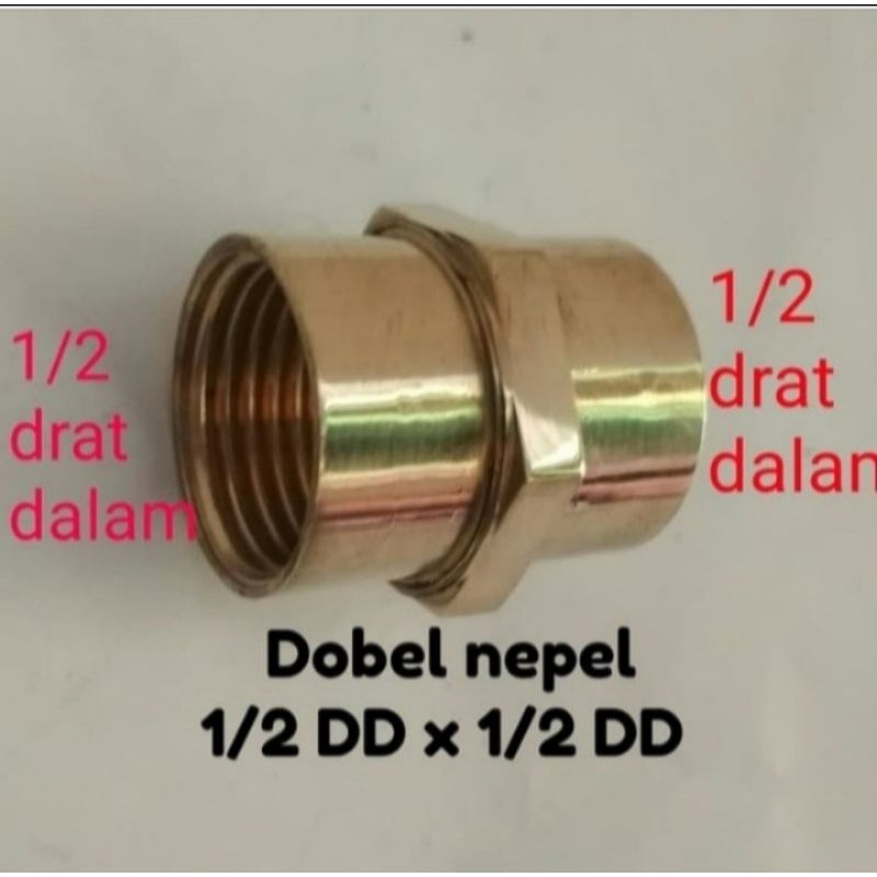 Jual Double sock / dobel sok nepel drat dalam 1/2 x 1/2 drat dalam ...