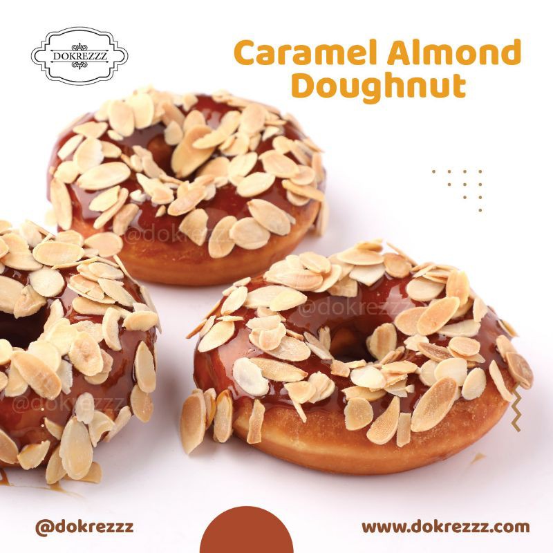 Jual Caramel almond premium doughnut | Shopee Indonesia