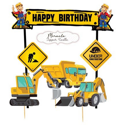 Jual Construction Cake Topper | Shopee Indonesia