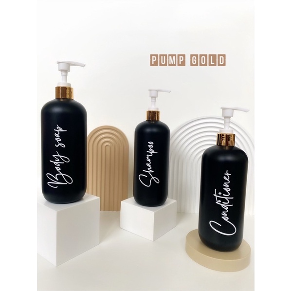 Jual botol Hitam/Black 500ml n24 white edition. aesthetic bottle ...