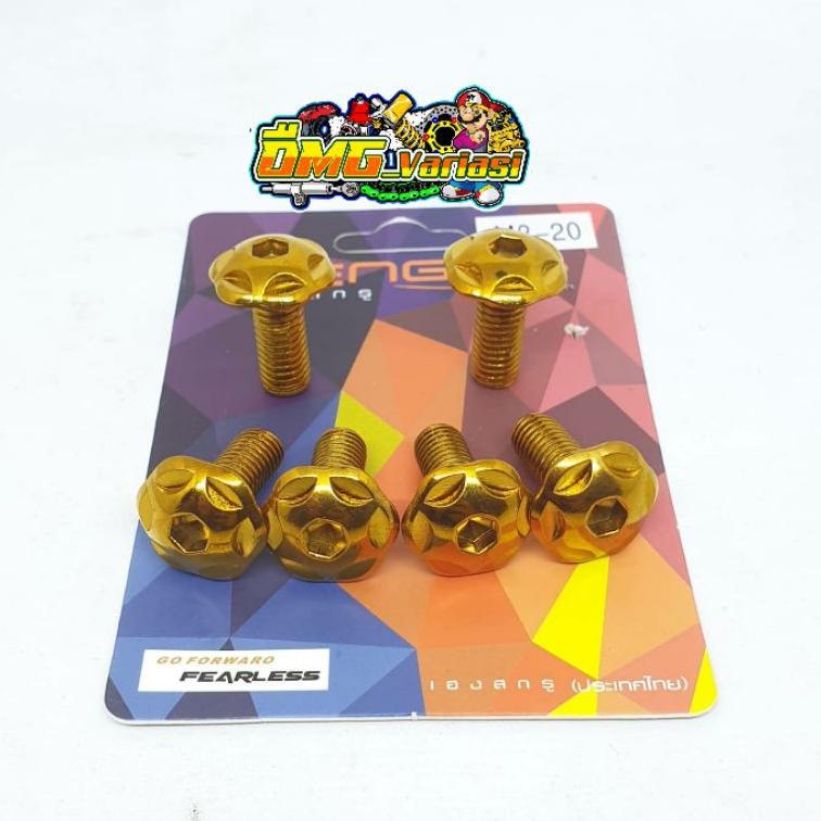 Jual Baut Disc Cakram Piringan Kawasaki Universal Probolt Stainless Steel King Nut 3V0 | Shopee ...