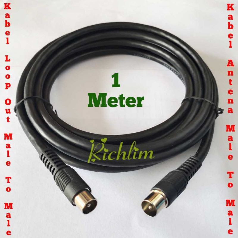 Jual Kabel Antena TV Loop Out Set Top Box Male To Male | Shopee Indonesia