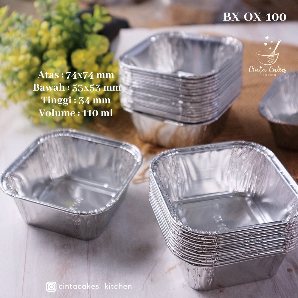 Jual Aluminium Foil Cup OX-100 Repack 50pcs dan 100pcs | Shopee Indonesia