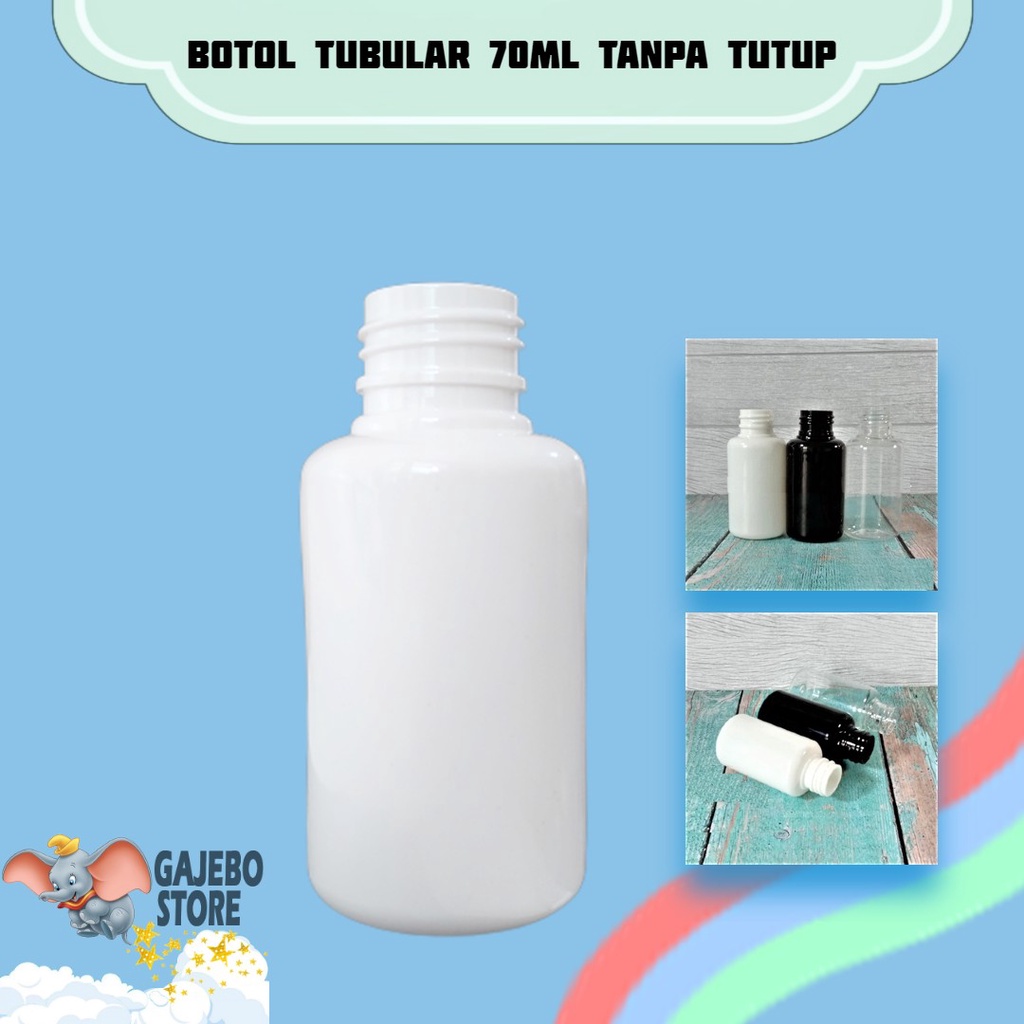 Jual BOTOL PET 70ML TUBULAR NECK 24 / BOTOL TANPA TUTUP TUBULAR 70ML ...