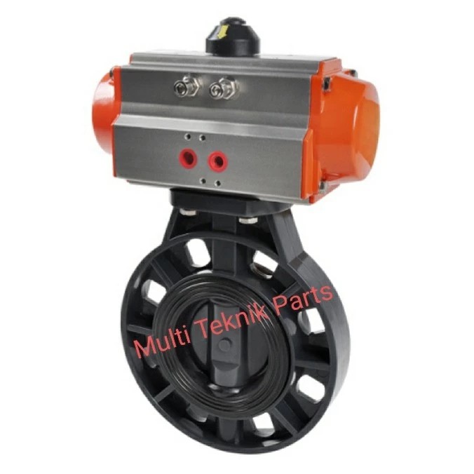Jual Butterfly valve pvc actuator 4" inch / Butterfly pvc pneumatic ...
