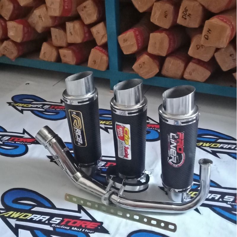 Jual knalpot racing matic RCB CLD proliner carbon mio beat vario soul ...