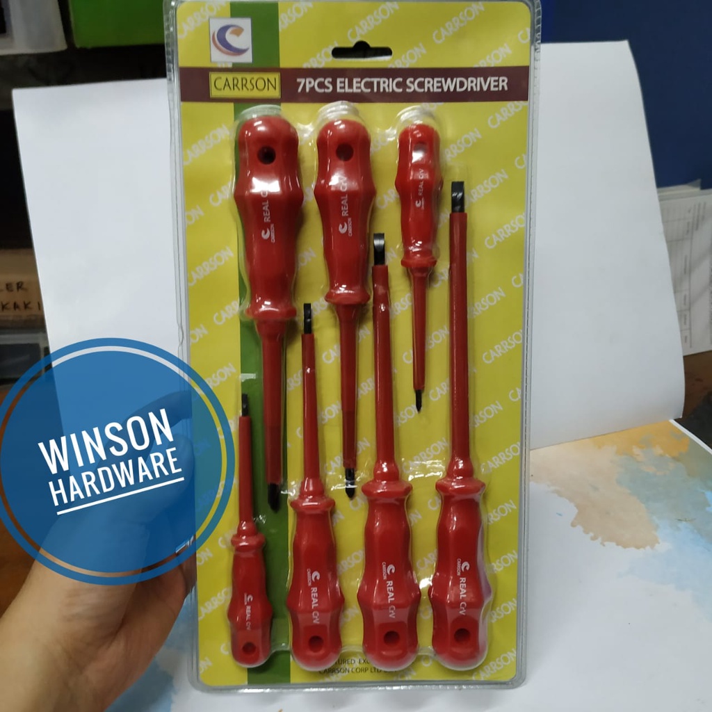 Jual Obeng Listrik Set 7 pc Carrson - Electric Screwdriver Set 7pc ...