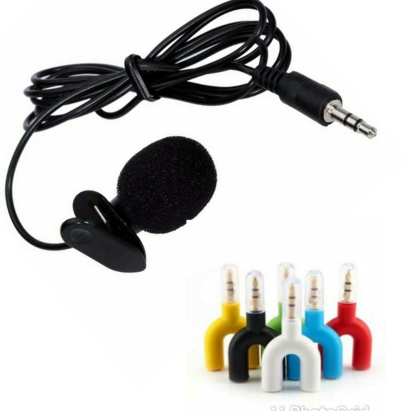 Jual Paket Youtuber Mic Clip On plus Spliter audio dan Rekam | Shopee ...
