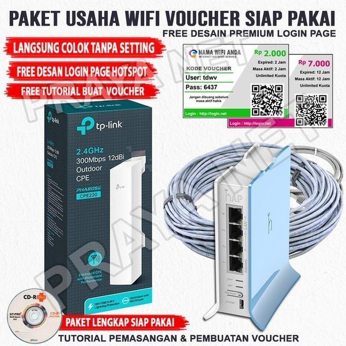 Jual Paket Alat Usaha Wifi Mikrotik Sistem Voucher Full Setting Siap ...