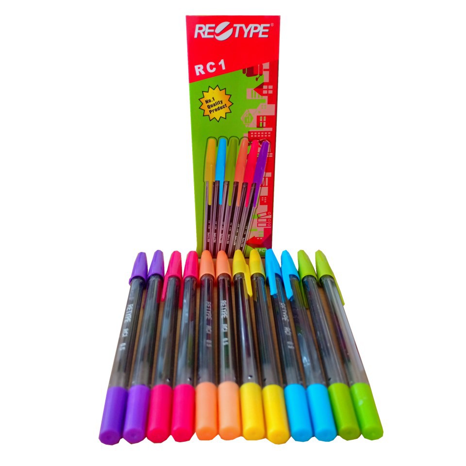 Jual Retype Pulpen Colour Hitam/Biru | Shopee Indonesia