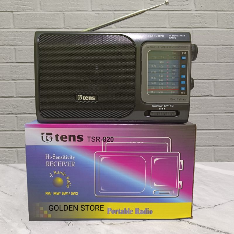 Jual "COD" RADIO PORTABLE TENS TSR-820/AC/DC/10 BAND/FM MW S1 S2/Radio ...