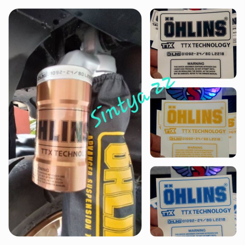 Jual STICKER SHOCK STICKER OHLINS TTX | Shopee Indonesia