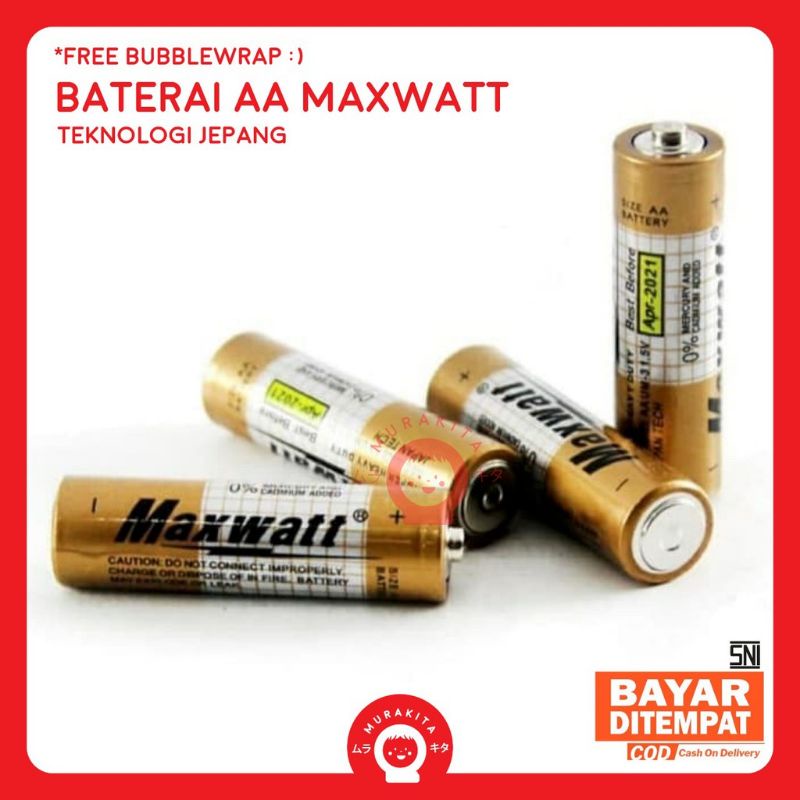 Jual BATTERY,BATERAI GOLD MAX WATT GOLD BATERAI AA 1.5 V JAPAN TECH | Shopee Indonesia