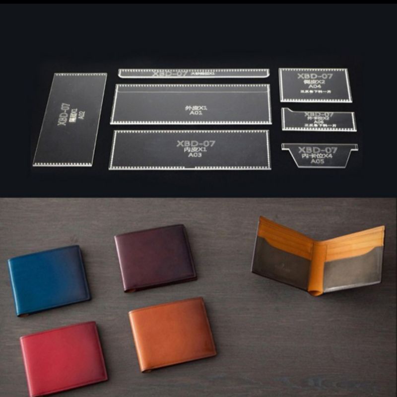 Jual Acrylic Template Card Holder Wallet Leathercraft DIY - Pola Dompet ...