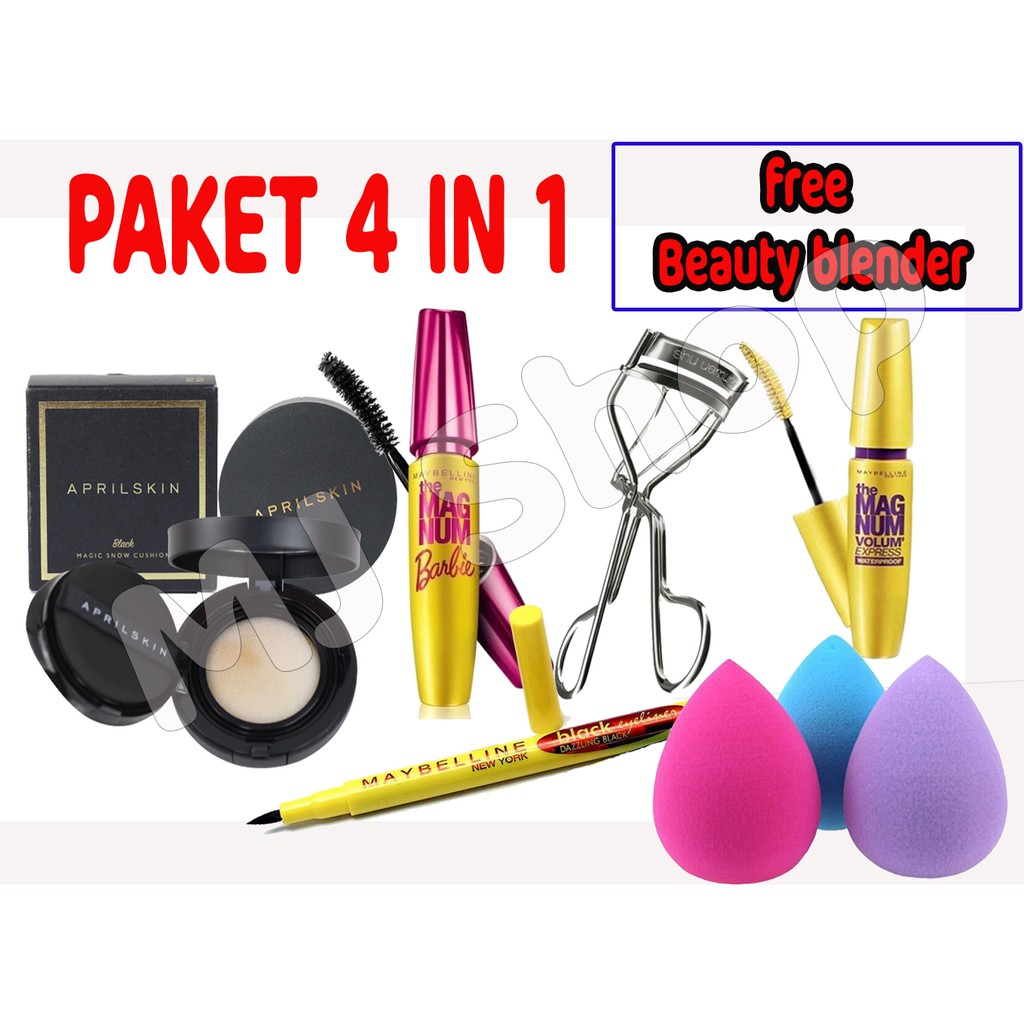 Jual PAKET MAKE UP MURAH 4 IN1 (BEDAK APRIL SKIN-MASCARA-EYELINER-JEPIT ...