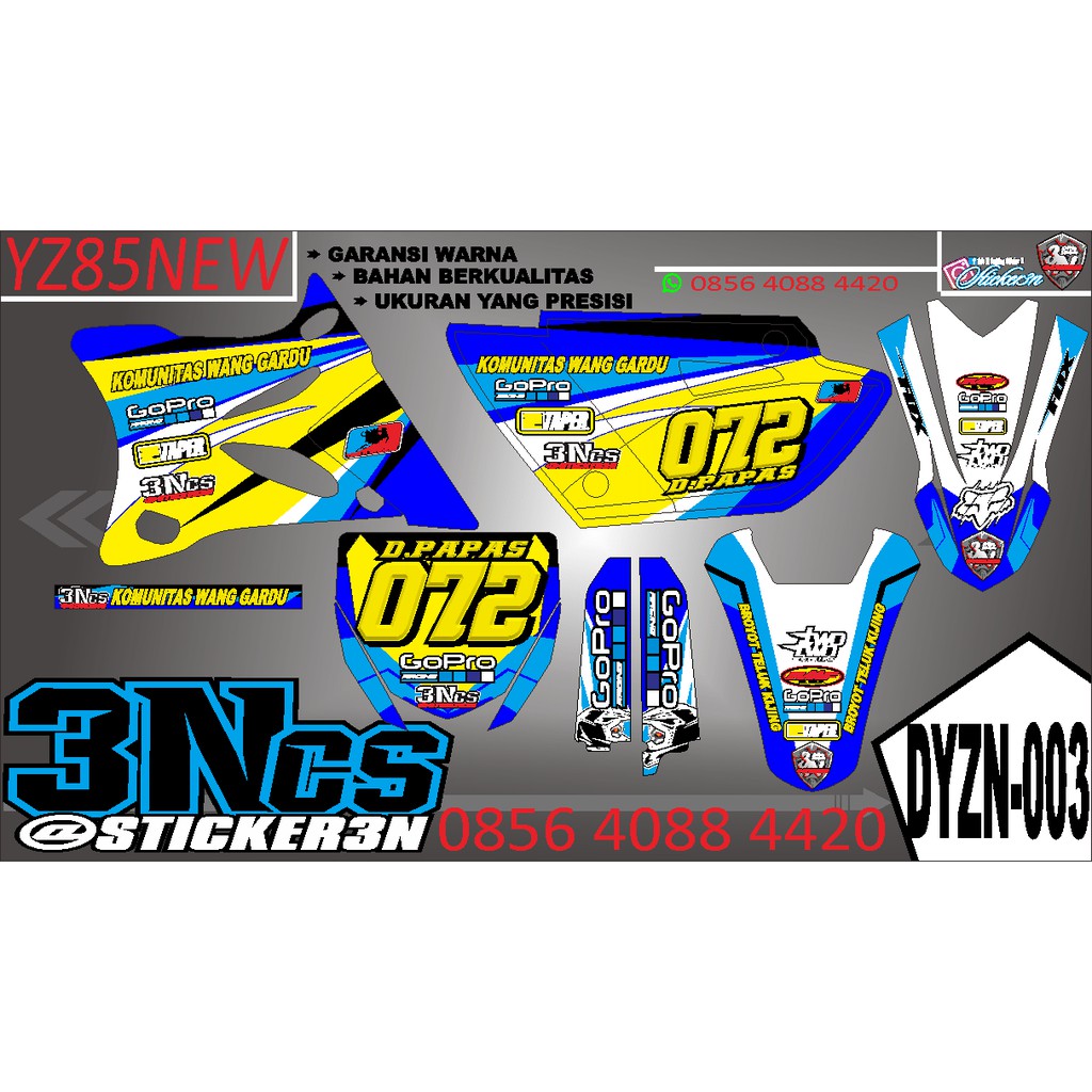 Jual Decal Yamaha YZ 85 NEW Fullbody, Decal yz 85 new fullbodi bisa ...