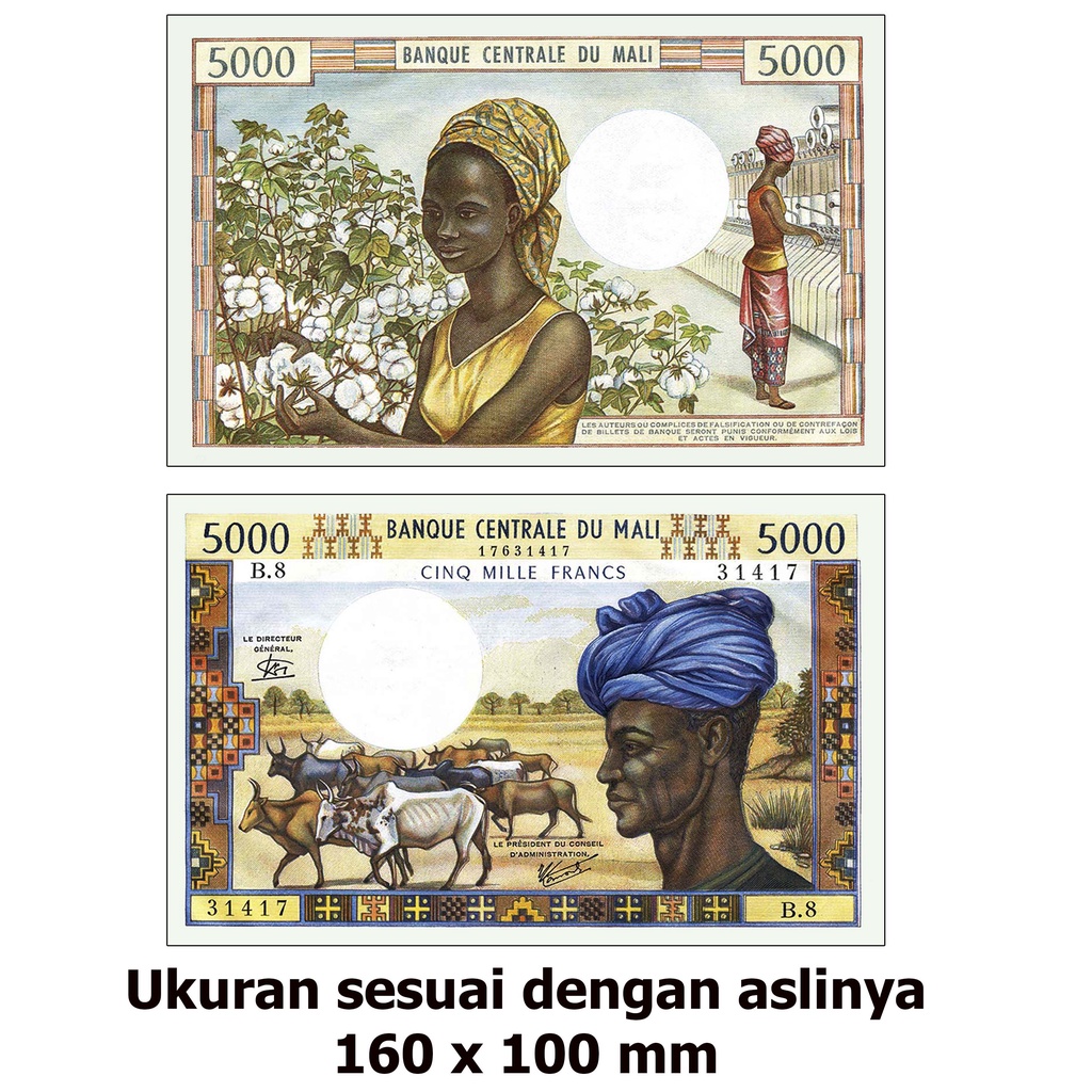 Jual Uang Lama kuno 5000 cinq mill francs souvenir replika repro ...