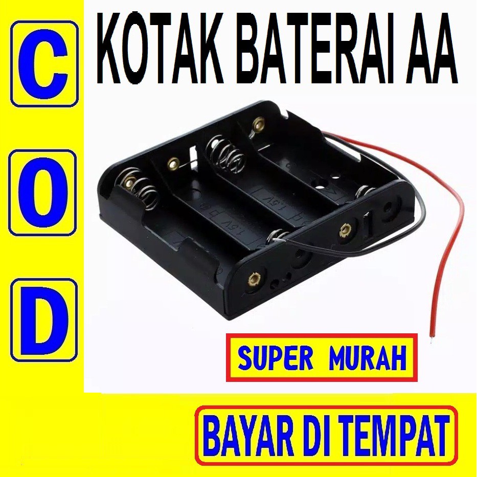 Jual PAC 20C KOTAK BOX BATERAI AA 4 SLOT Tempat Battery Holder A2 Isi4 ...