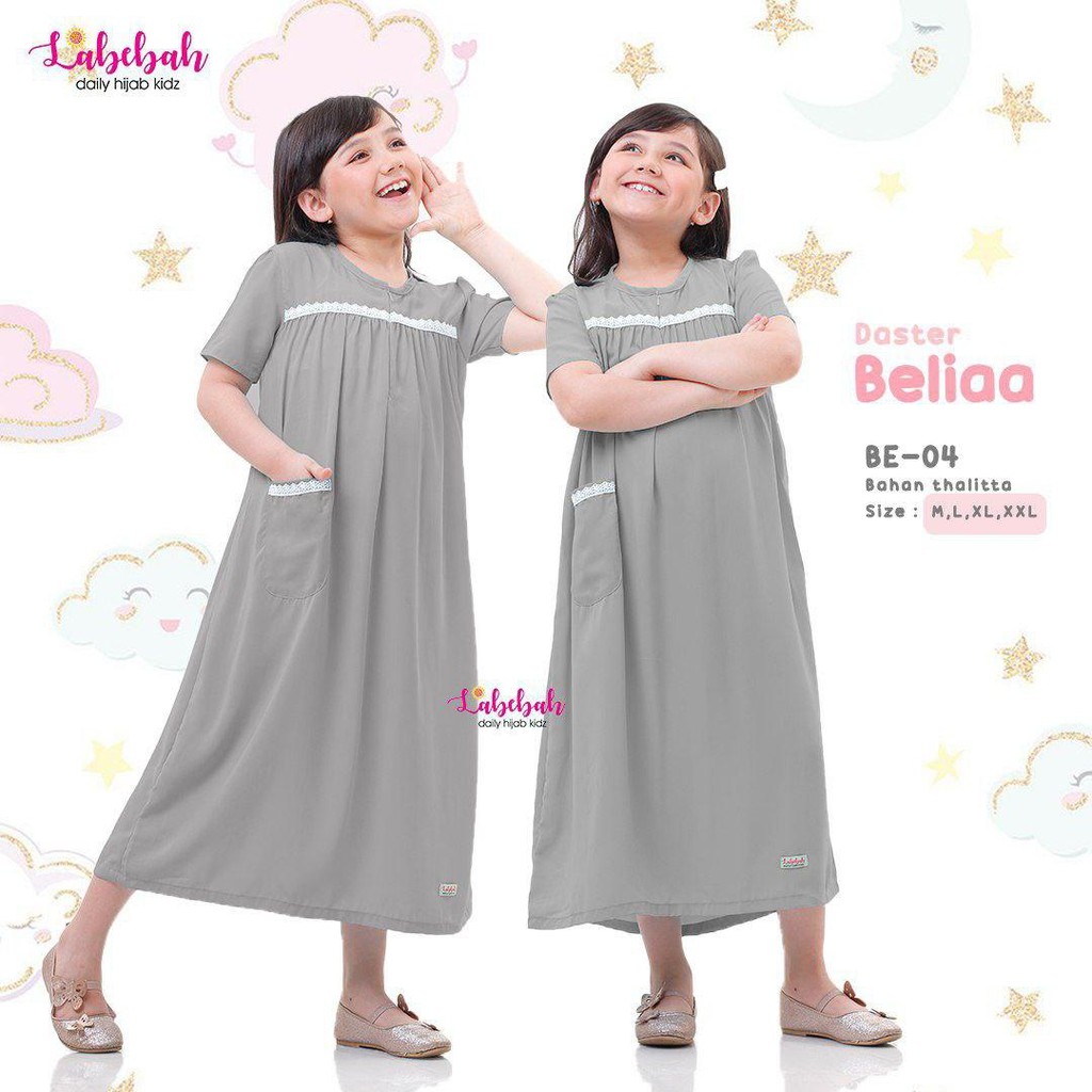 Jual ( USIA 3 - 5 TAHUN ) DASTER ANAK ORIGINAL LABEBAH BELIAA BAHAN THALITA LEMBUT ADEM / HOME ...