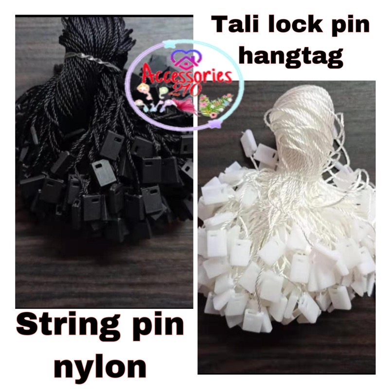 Jual tali lock pin hangtag / string pin nylon / 1000pcs | Shopee Indonesia