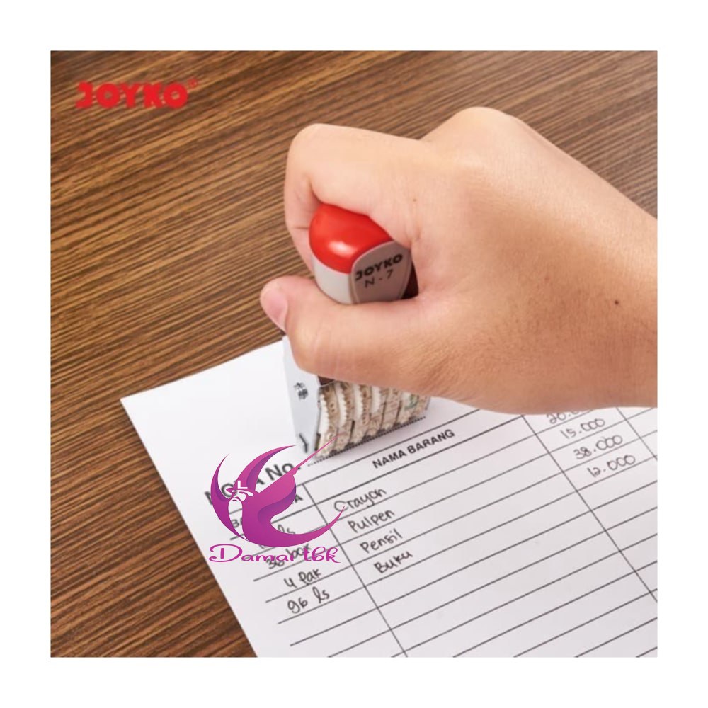 Jual Stempel Angka 7 Digit Joyko N7 Stempel Nomor/ Number Stamp / Stamp ...