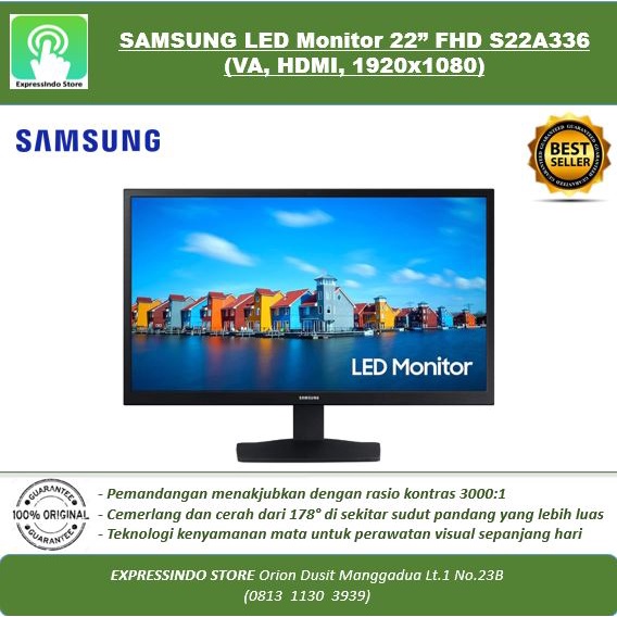 Jual SAMSUNG LED Monitor 22” FHD S22A336 (VA, HDMI, 1920x1080) | Shopee ...