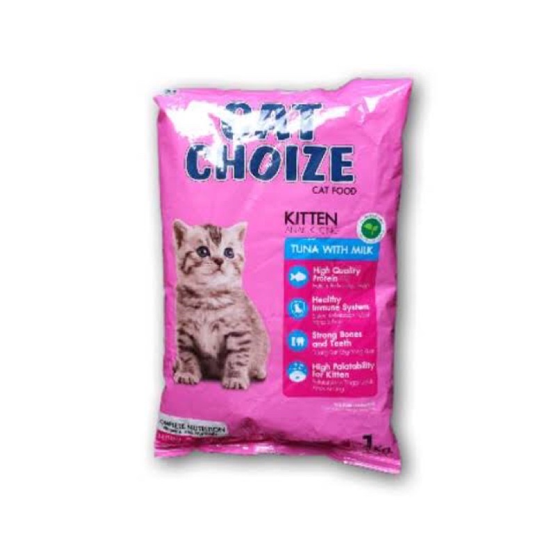 Jual CAT CHOIZE cat food kitten tuna with milk 1kg | Shopee Indonesia