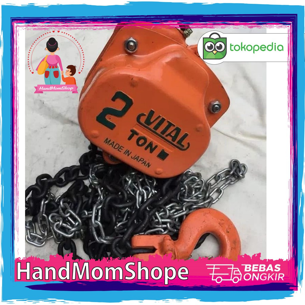 Jual CHAIN BLOCK VITAL 2 TON x 5 METER JAPAN | Shopee Indonesia